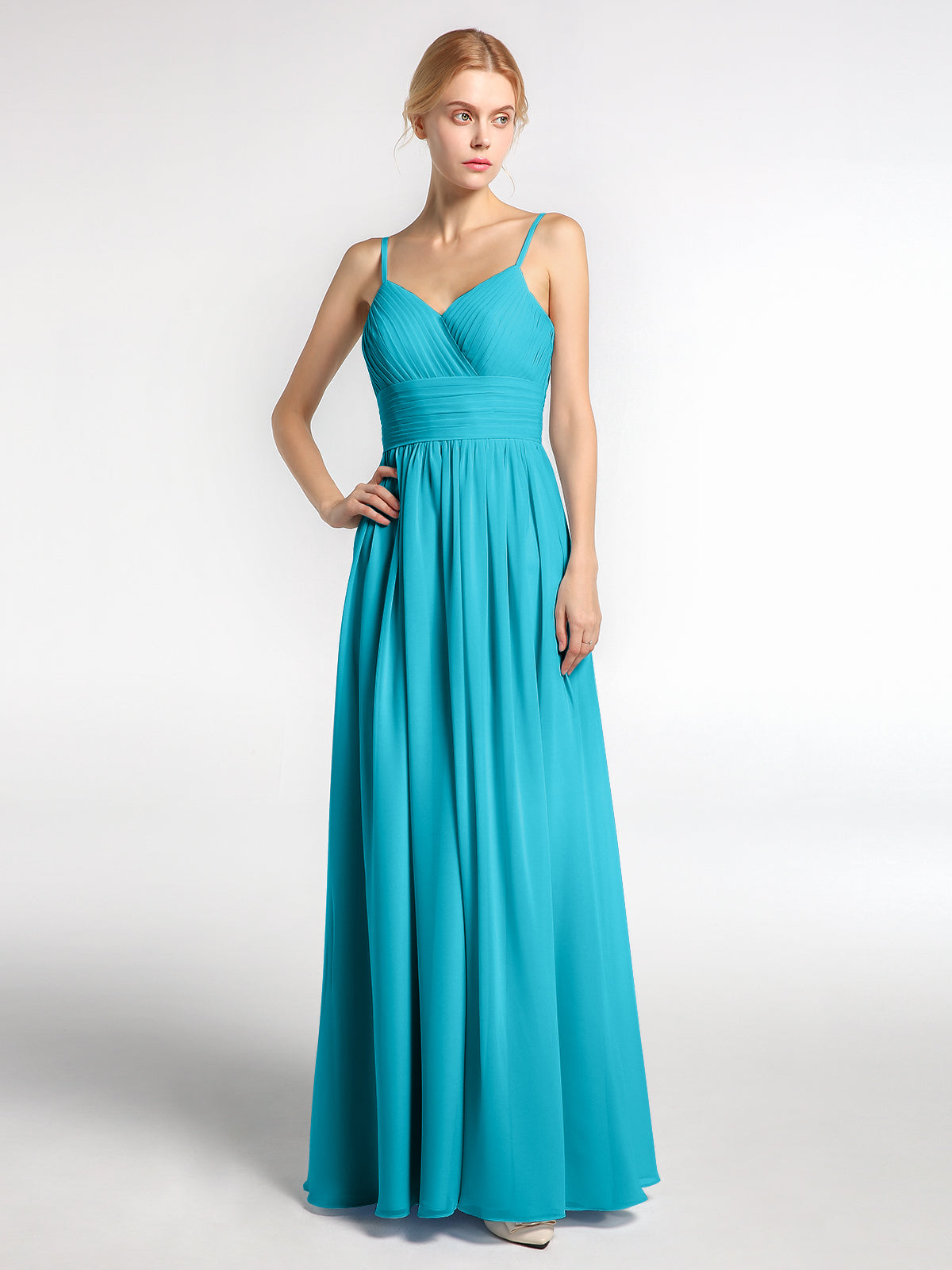 Spaghettiträger Chiffon Maxi Kleider Jade-Amaya | BABARONI – BABARONI DE